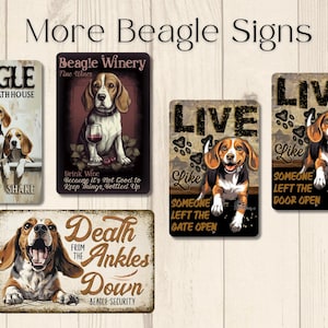 Beagle Man Cave Gift, Funny Metal Tin Wall Art, in Dog Beers Sign, Beer ...