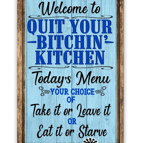 Funny Kitchen Sign - Etsy
