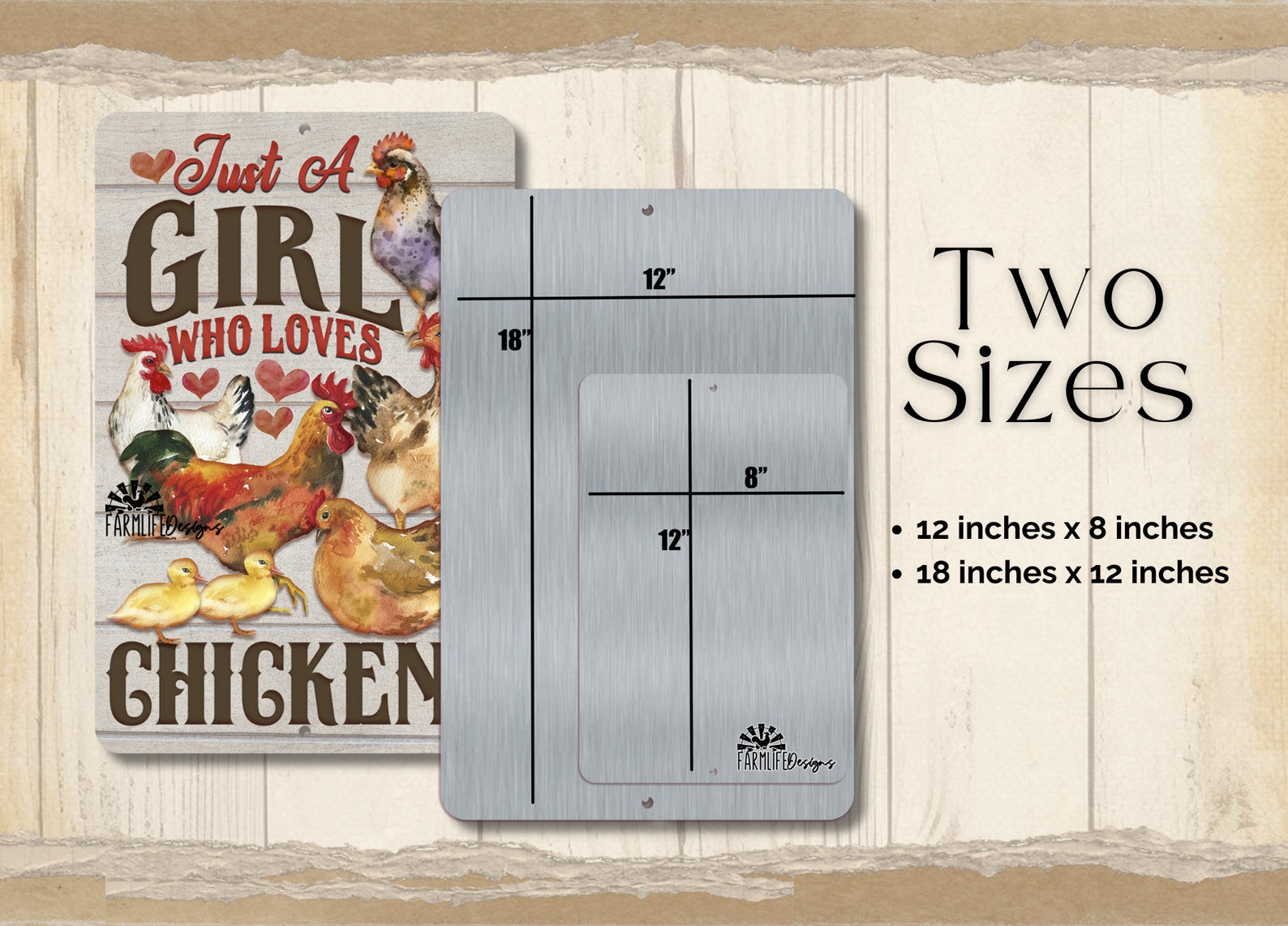 Just a Girl Who Loves Chickens Farmhouse Sign, Chicken Coop Lover Gift ...