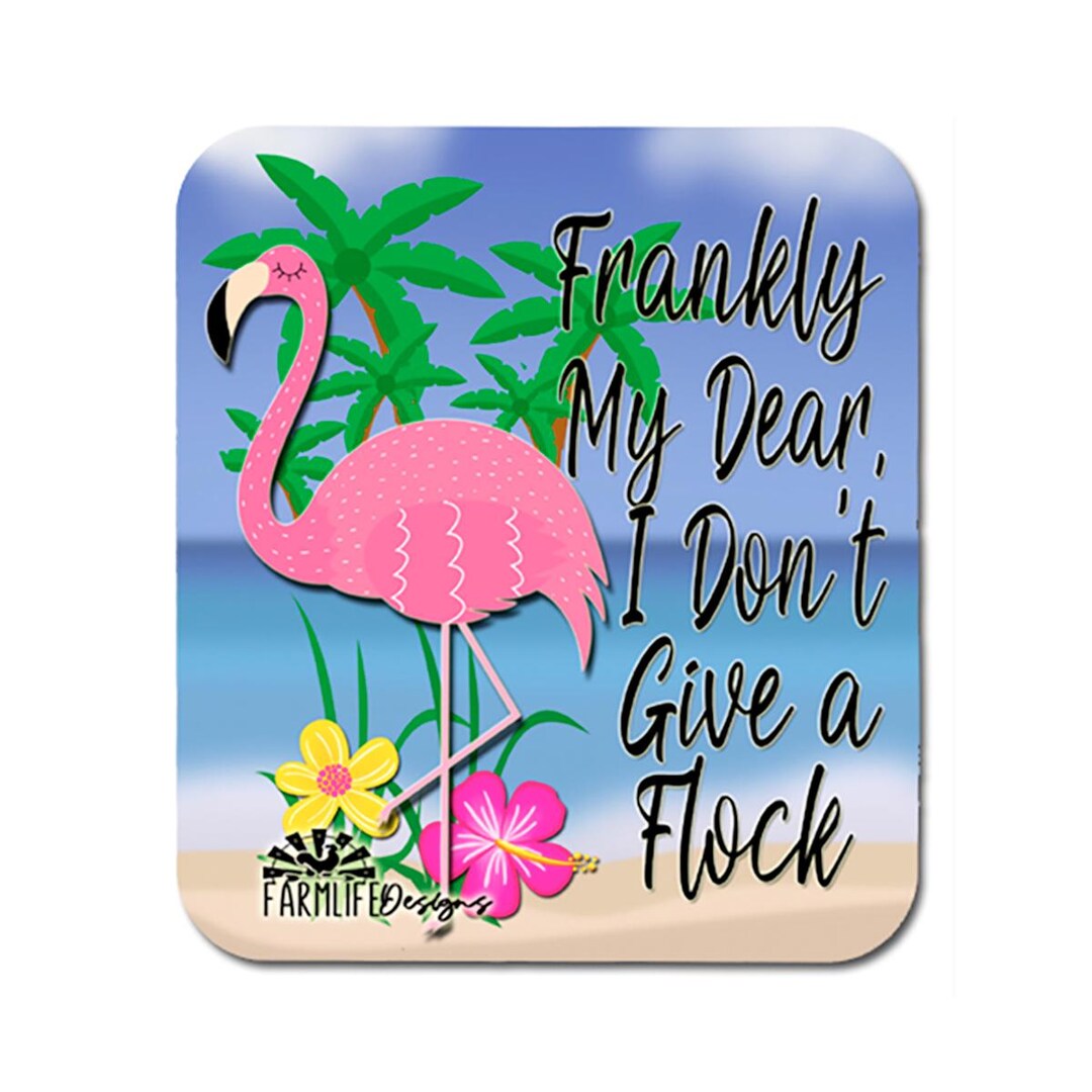 Flamingo Magnet, I Don't Give a Flock, Pink Flamingos Magnet, 4x4.5 ...