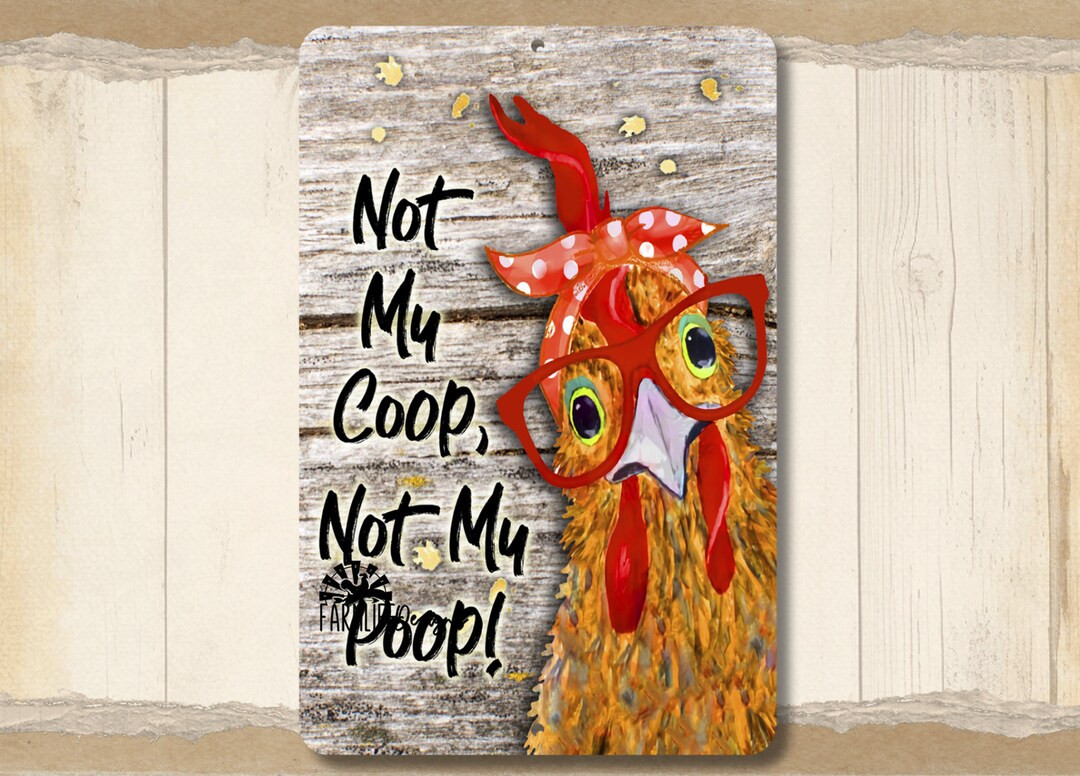 Funny Chicken Gift, Metal Chicken Sign, Kitchen Chicken Decor, Gift for ...