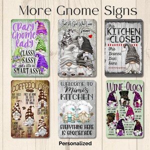 Gnome Advice Sign, Wisdom From a Gnome, Metal Tin Wall Art, Gnomie ...