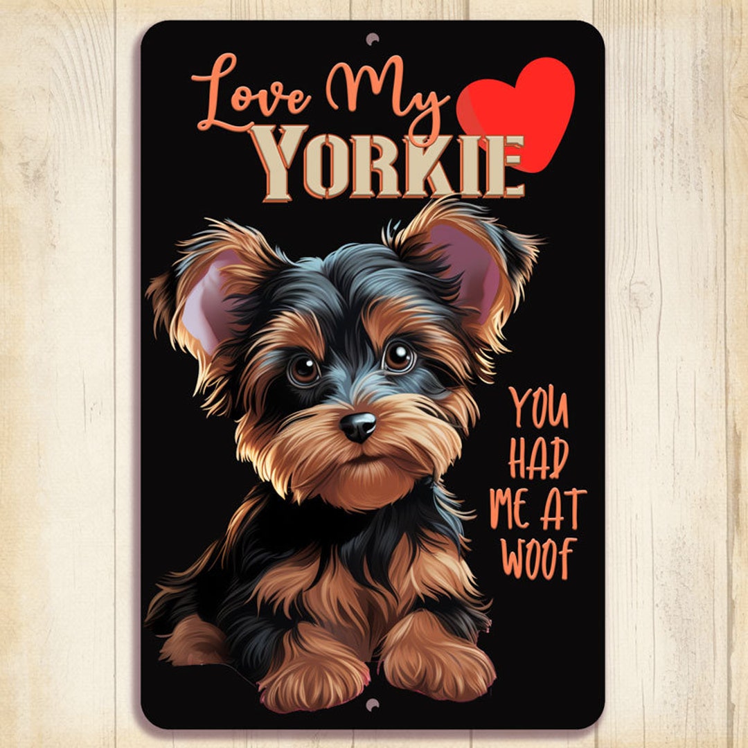 Love My Yorkie, Funny, Handmade Gift for the Yorkie Lover, Yorkshire ...