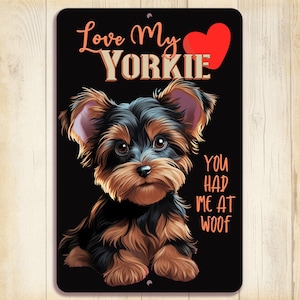 Love My Yorkie, Funny, Handmade Gift for the Yorkie Lover, Yorkshire ...
