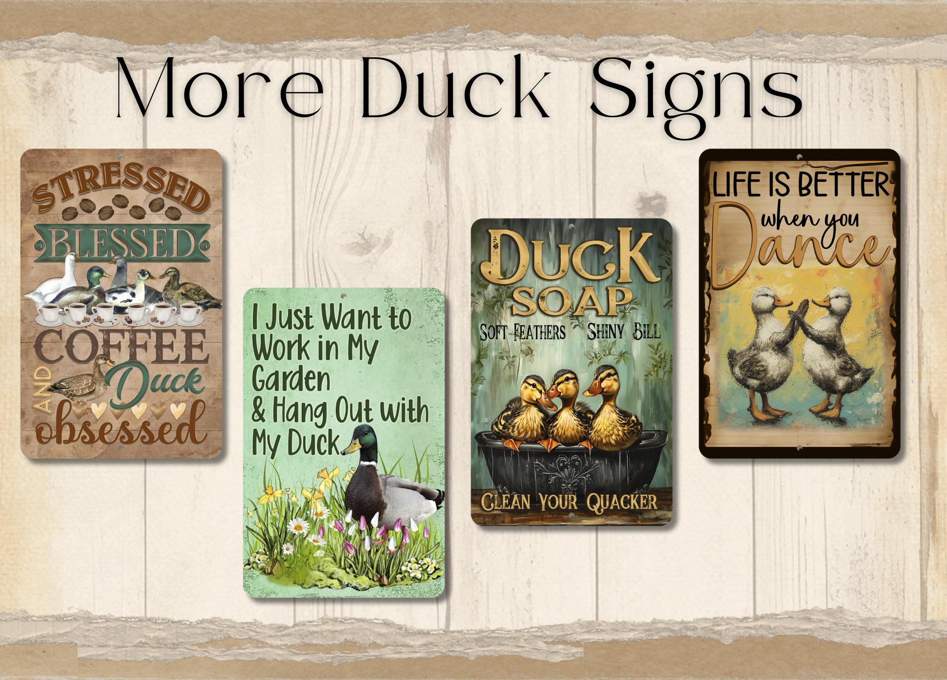 Crazy Duck Lady Sign, Duck Lover Gift, Gift for Duck Mom, Metal Duck ...