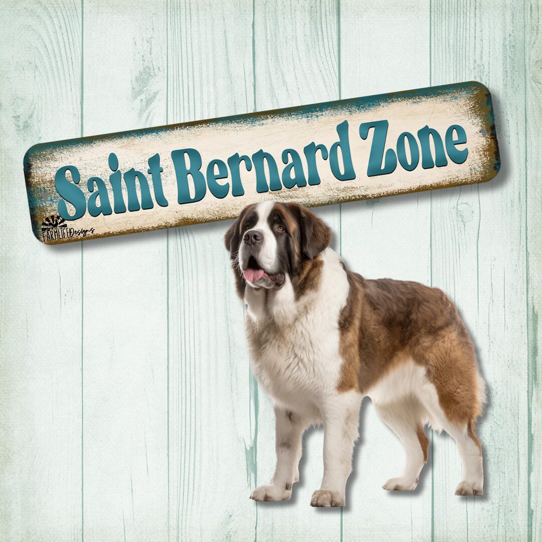 St Bernard Sign, Gift for Mom, Gift for Dad, Indoor Outdoor Porch Yard ...