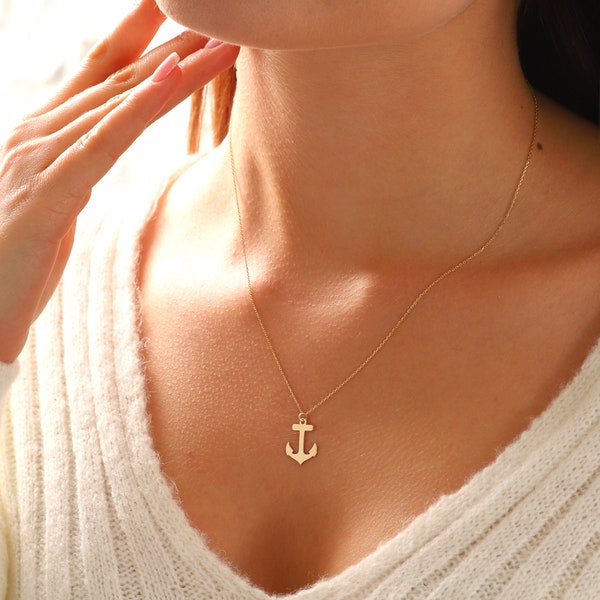Anchor Necklace - Etsy