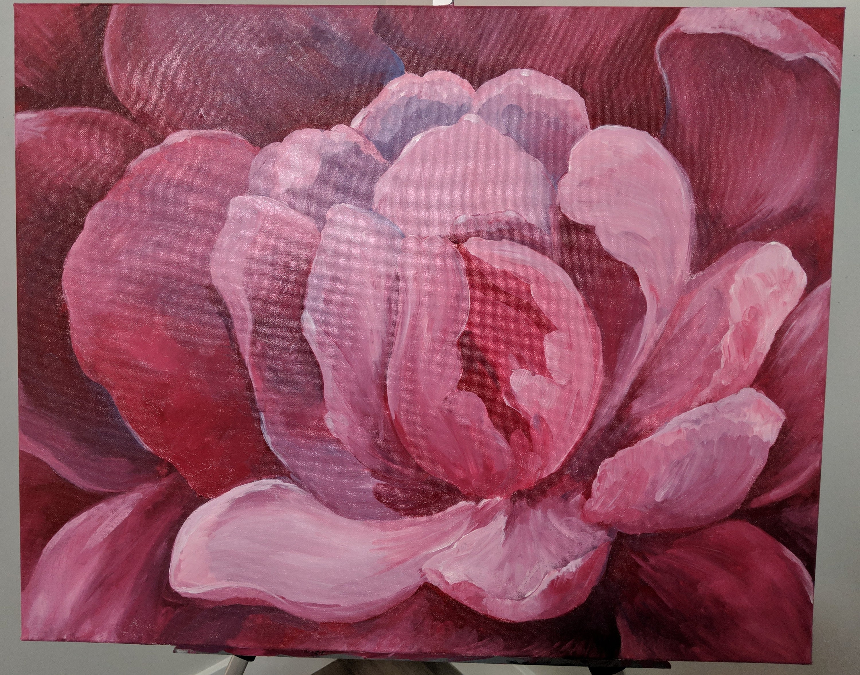Acrylic Flower Painting on Canvas - Etsy
