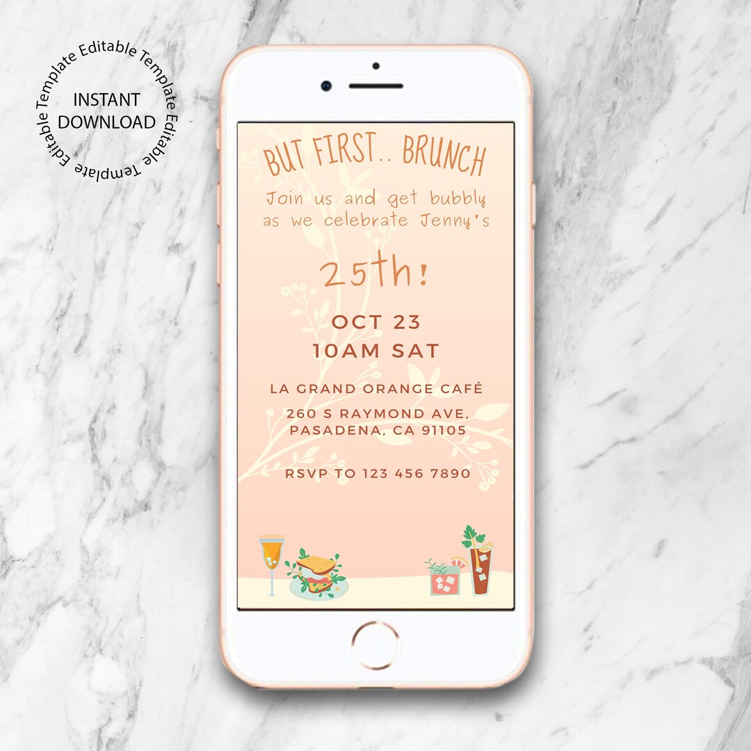 Breakfast Invitation, Brunch Invitation, Sunday Brunch, Breakfast ...