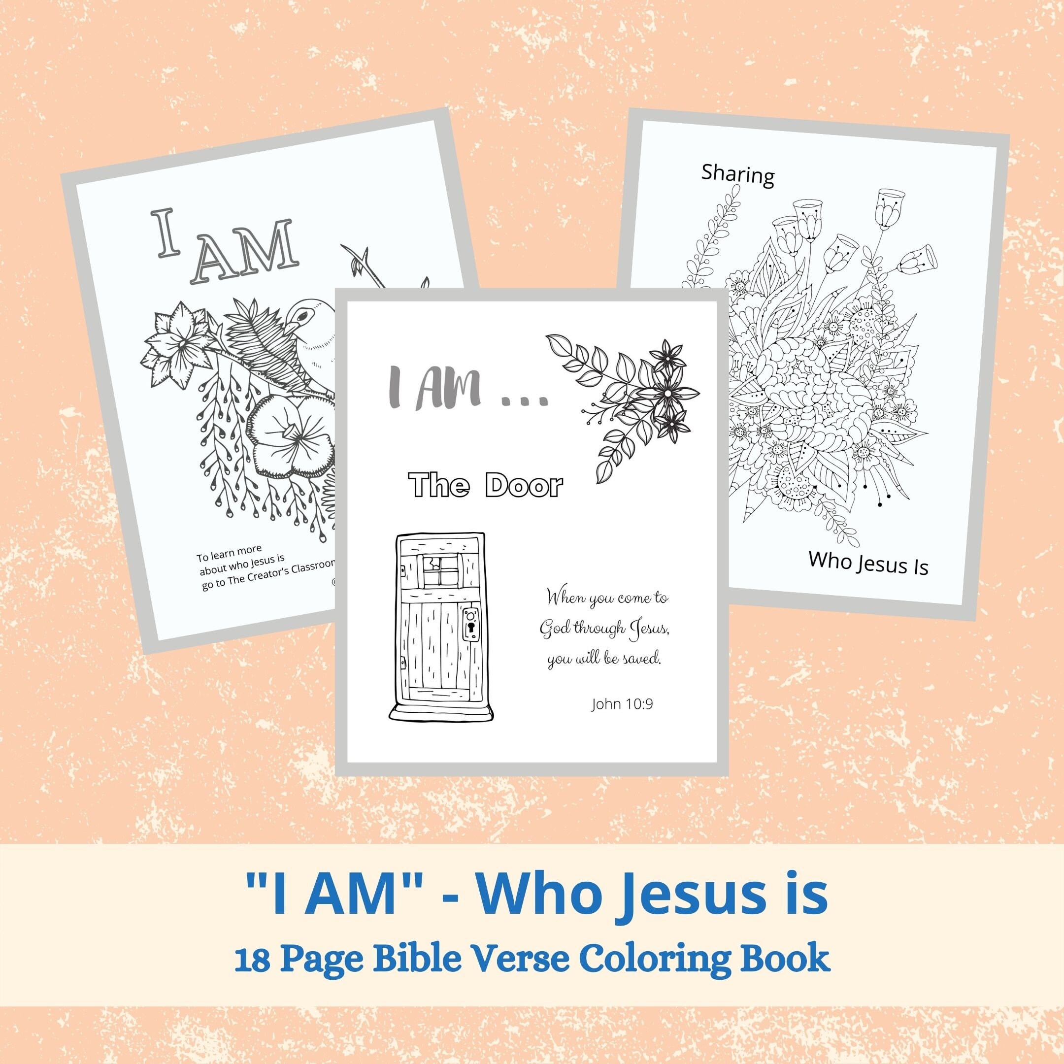Coloring Pages for Adults | Christian Coloring Pages |I AM |who Jesus ...