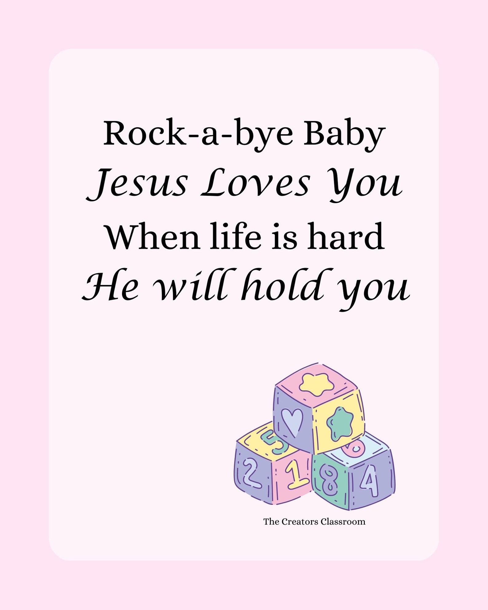 Baby Room Decor | Rock A Bye Baby | Jesus Love You | Digital Download ...