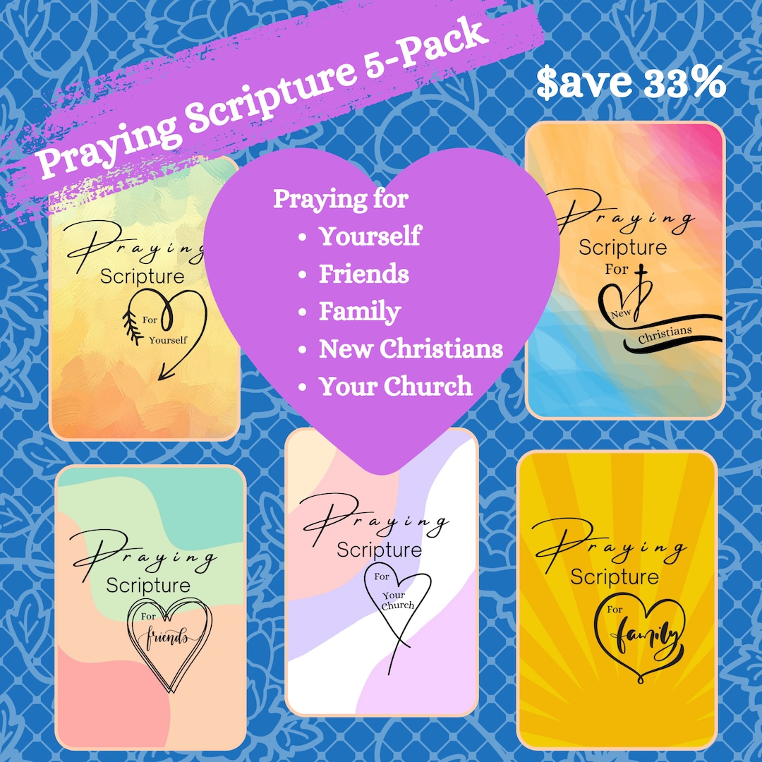 Praying Scripture 5-pack | Prayers | Prayer Printable | Digital ...