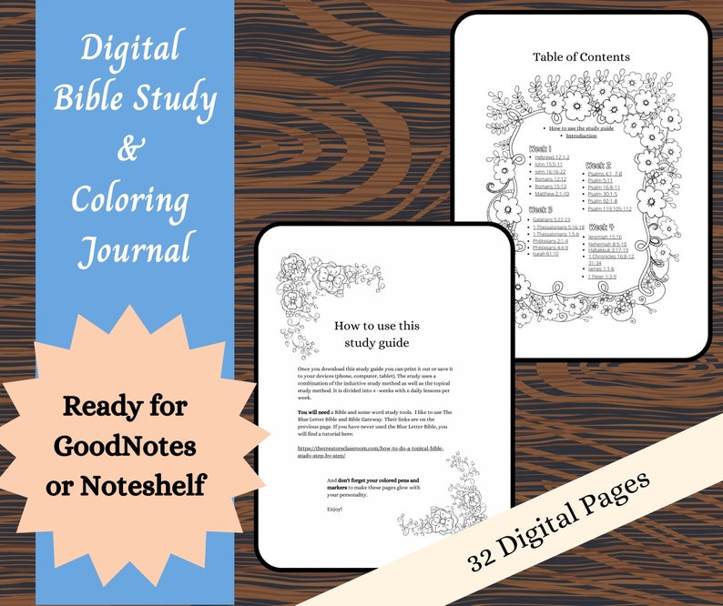 Digital Download |bible Study Guide |joyful Living |bible Study Journal ...