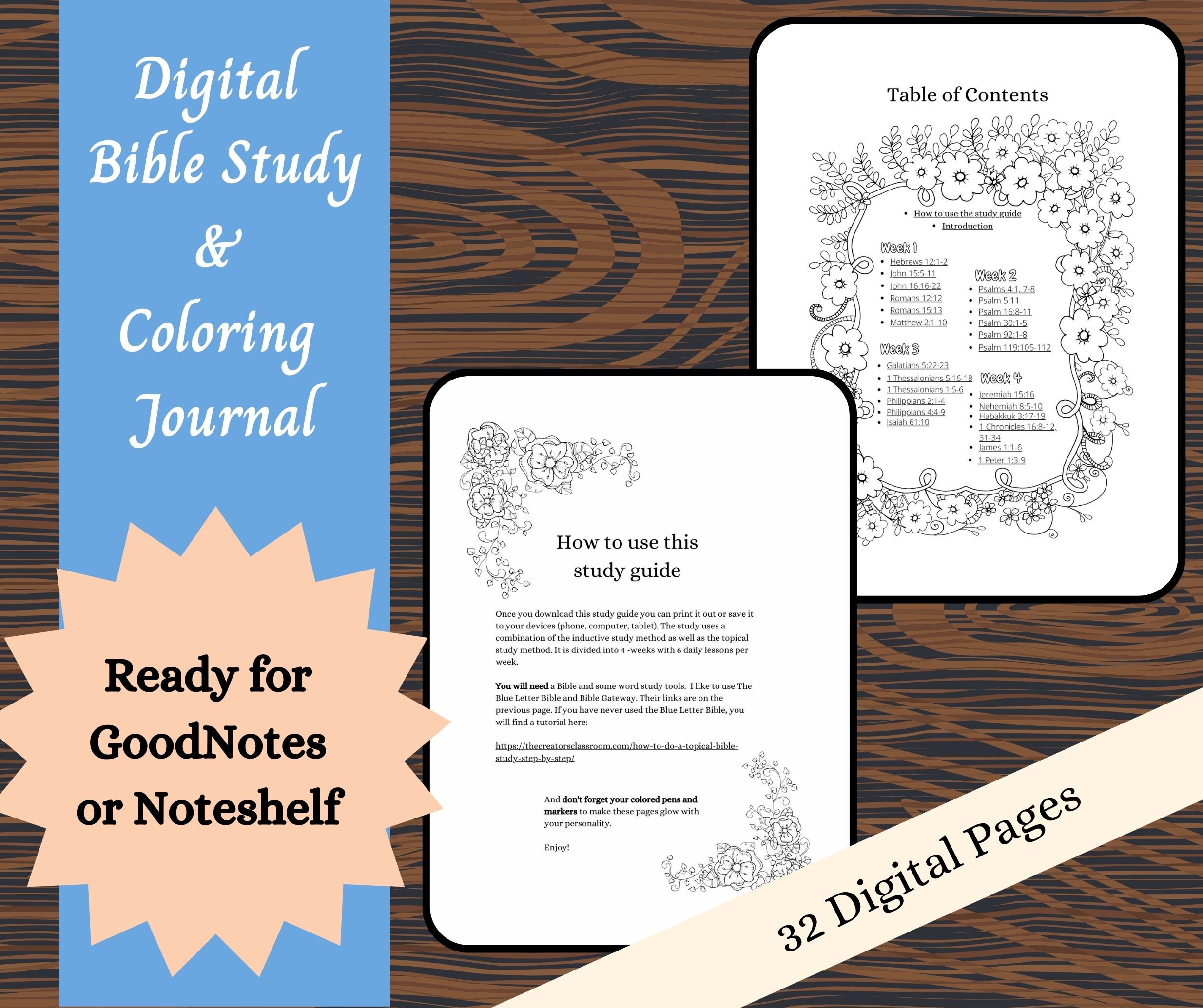 Digital Download |bible Study Guide |joyful Living |bible Study Journal ...