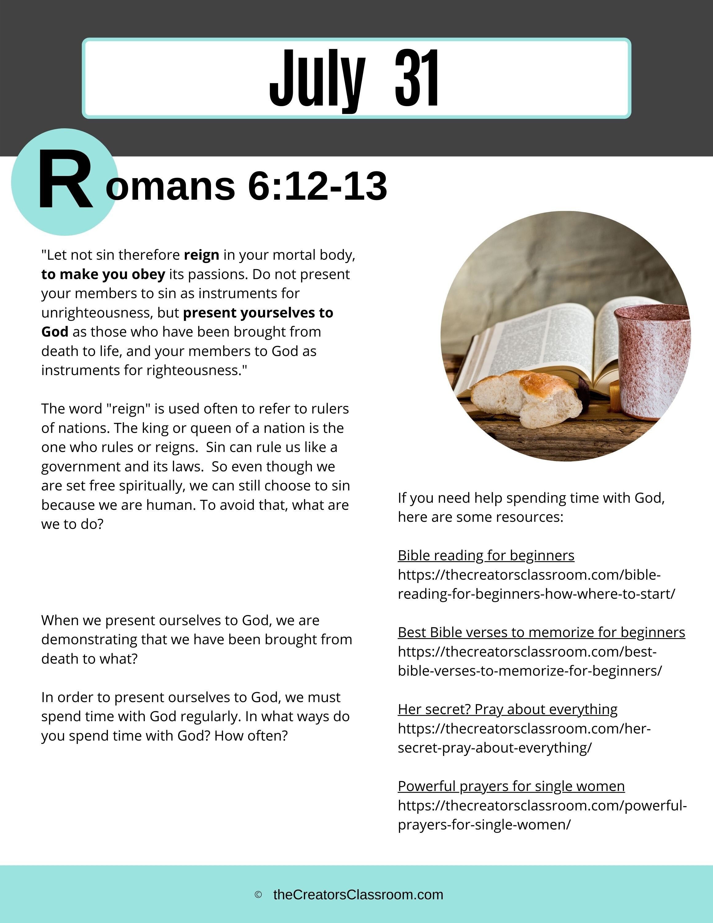 Summer bible Reading Plan daily Bible Reading bible Study Guide PDF ...