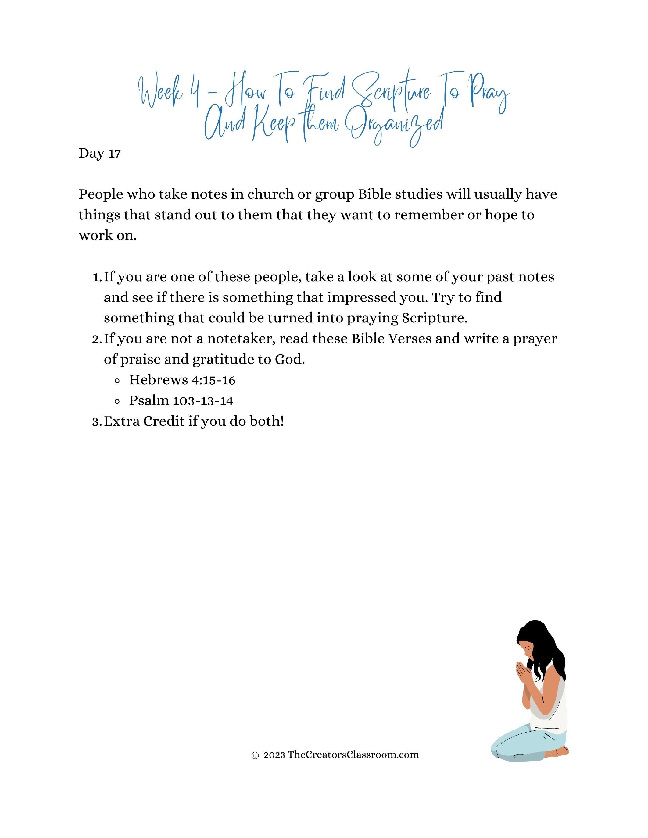 Praying Scripture Bible Study Journal Bible Study - Etsy