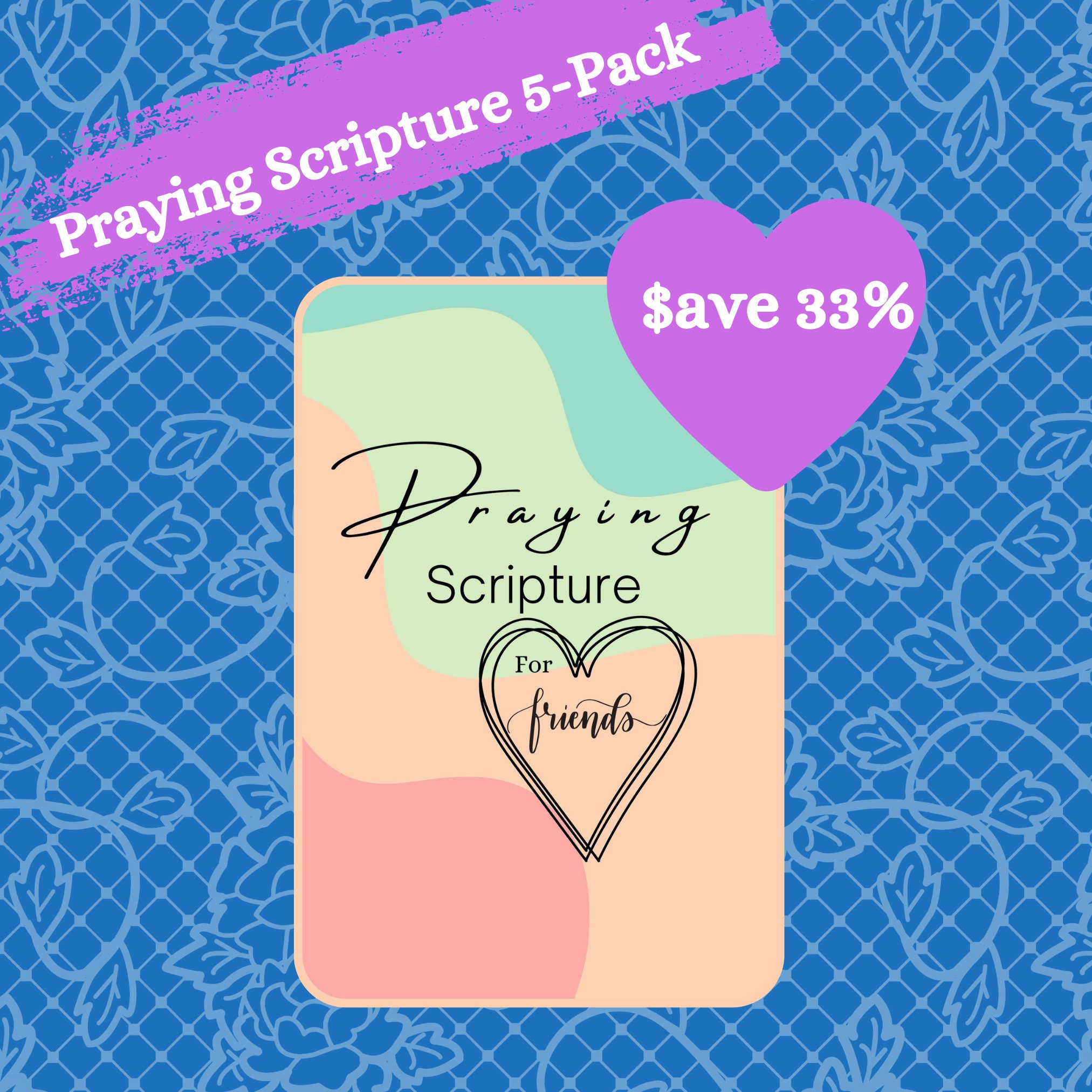 Praying Scripture 5-pack Prayers Prayer Printable Digital Download ...