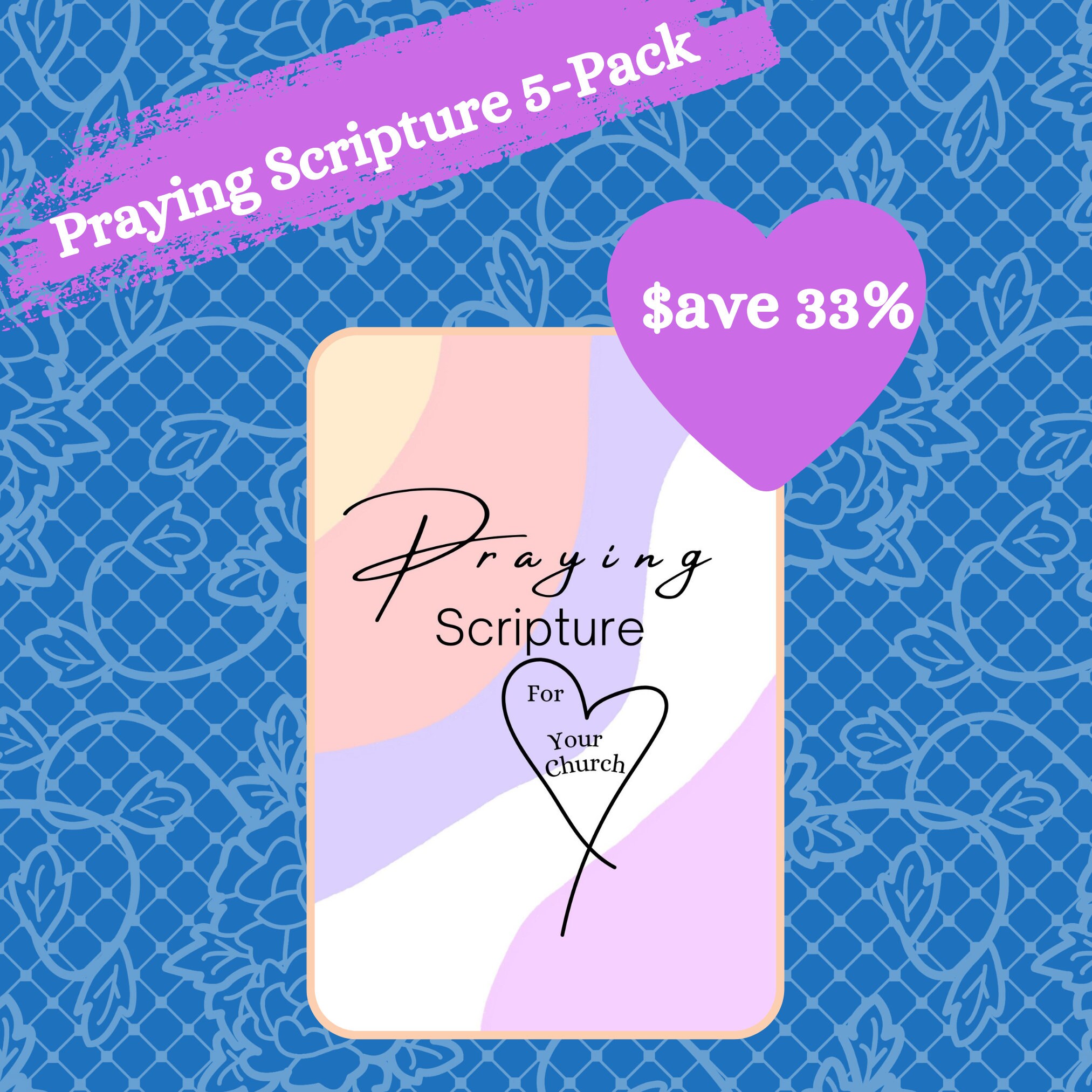 Praying Scripture 5-pack Prayers Prayer Printable Digital Download ...
