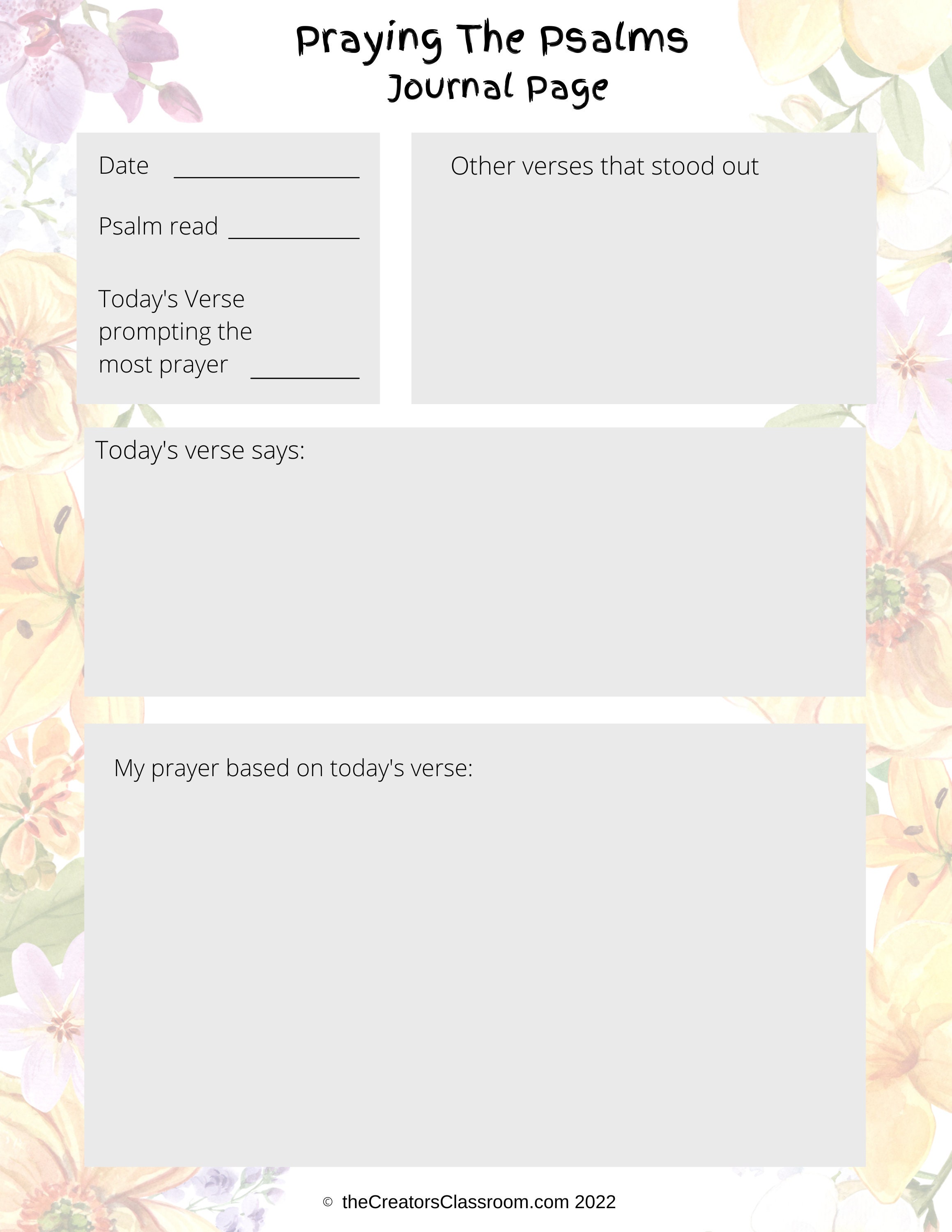Prayer Journal |praying Scripture |psalms |prayer for Protection ...