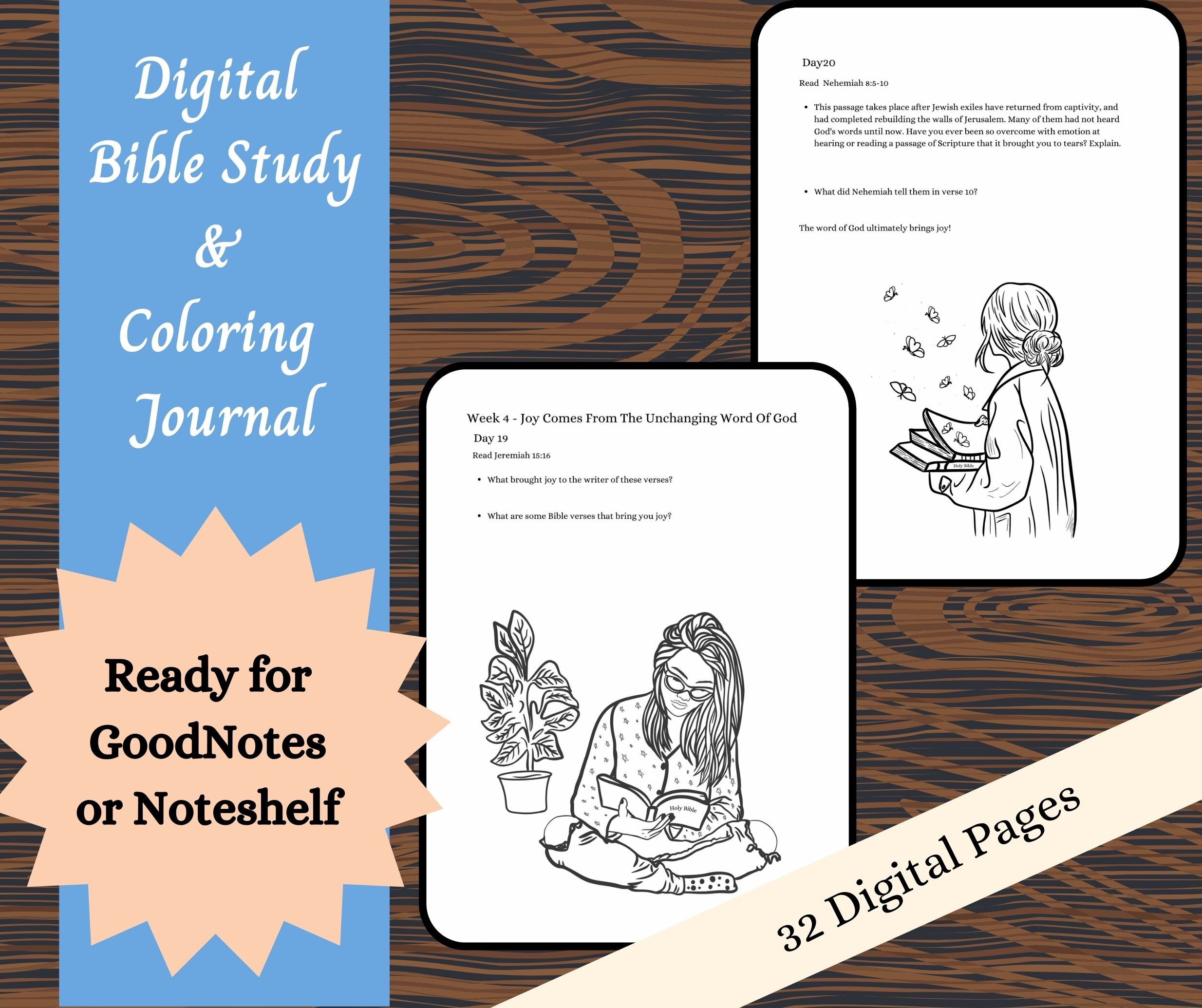 Digital Download |bible Study Guide |joyful Living |bible Study Journal ...