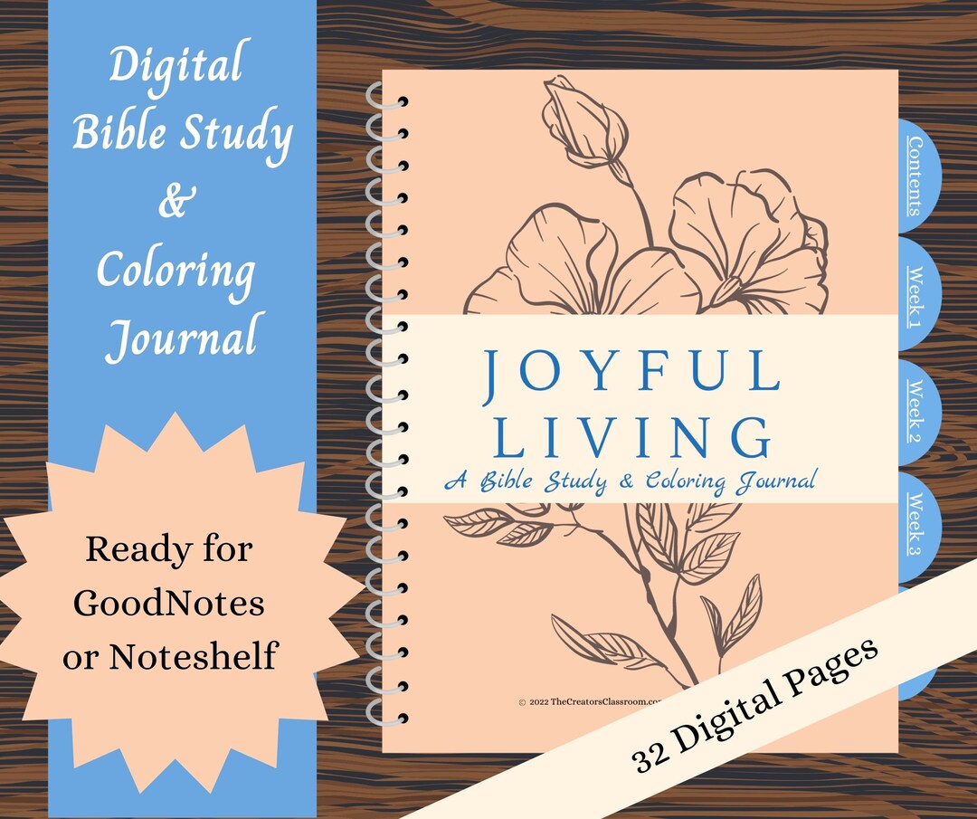 Digital Download |bible Study Guide |joyful Living |bible Study Journal ...