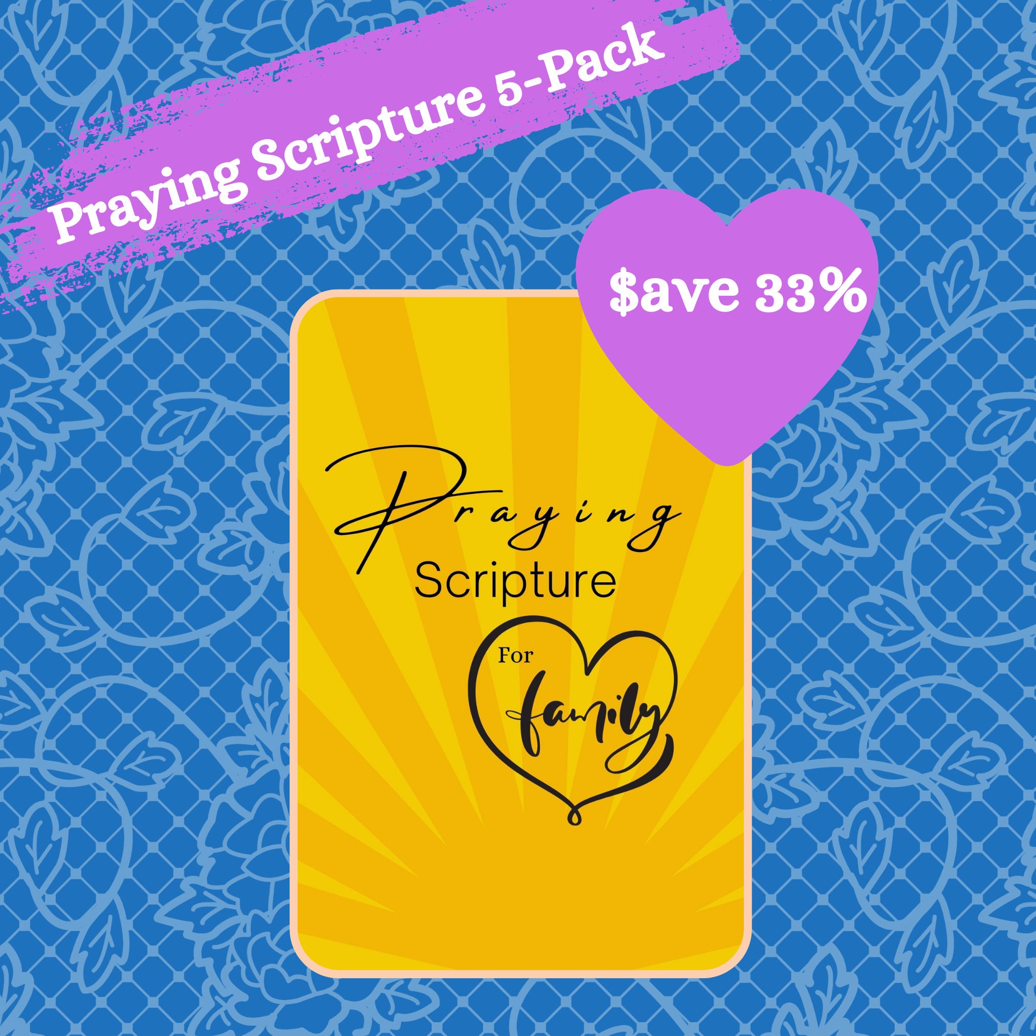 Praying Scripture 5-pack Prayers Prayer Printable Digital Download ...