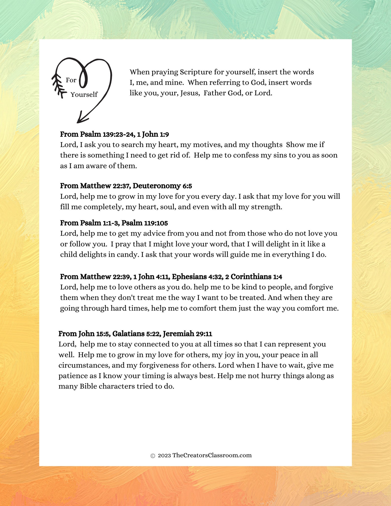 Praying Scripture | Prayers | Prayer Printable | Pray for Me | Digital ...