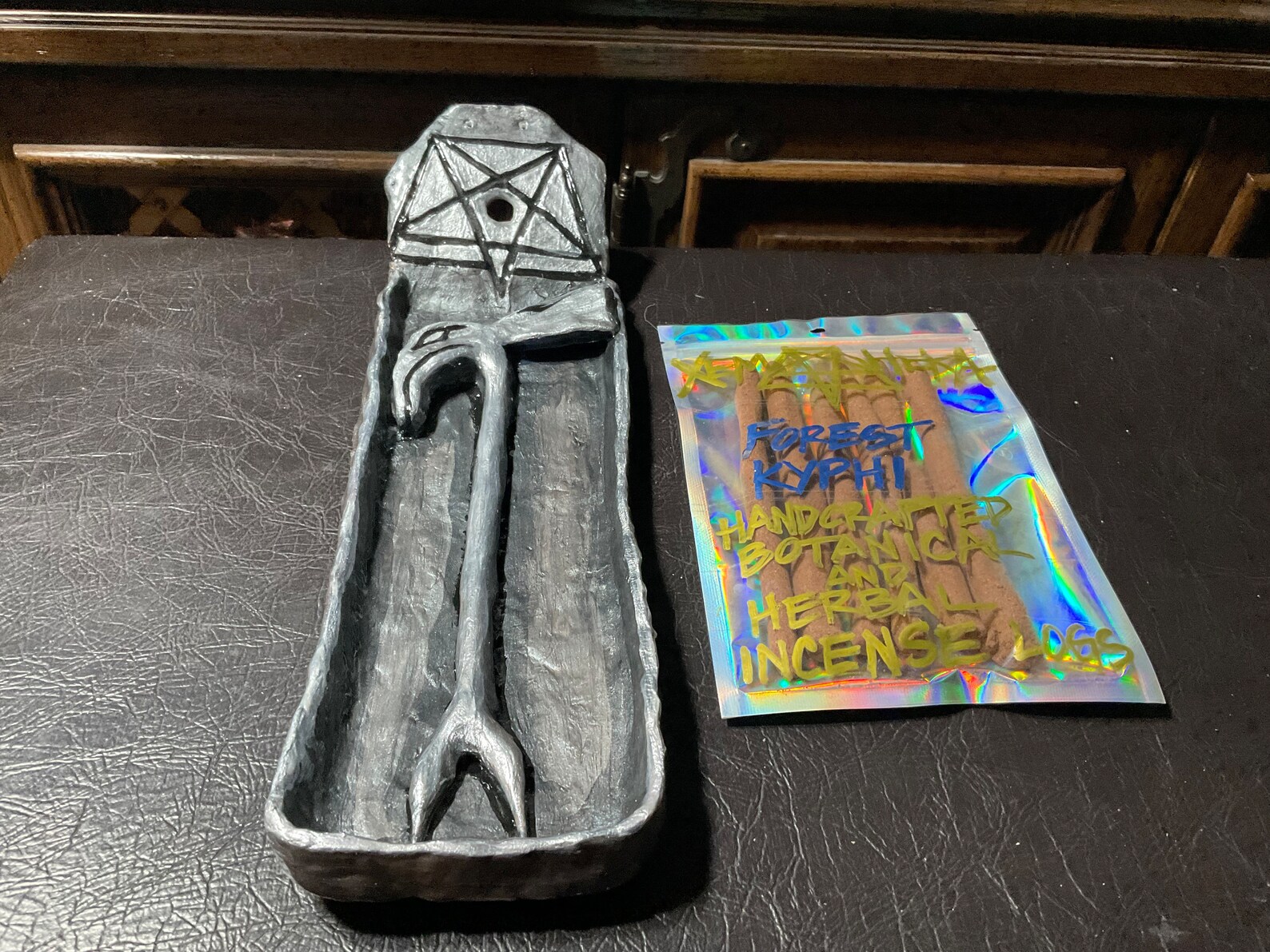 Xemheka Sekhem Heka Sutekh Log Incense Holder/burner Handcrafted Altar ...