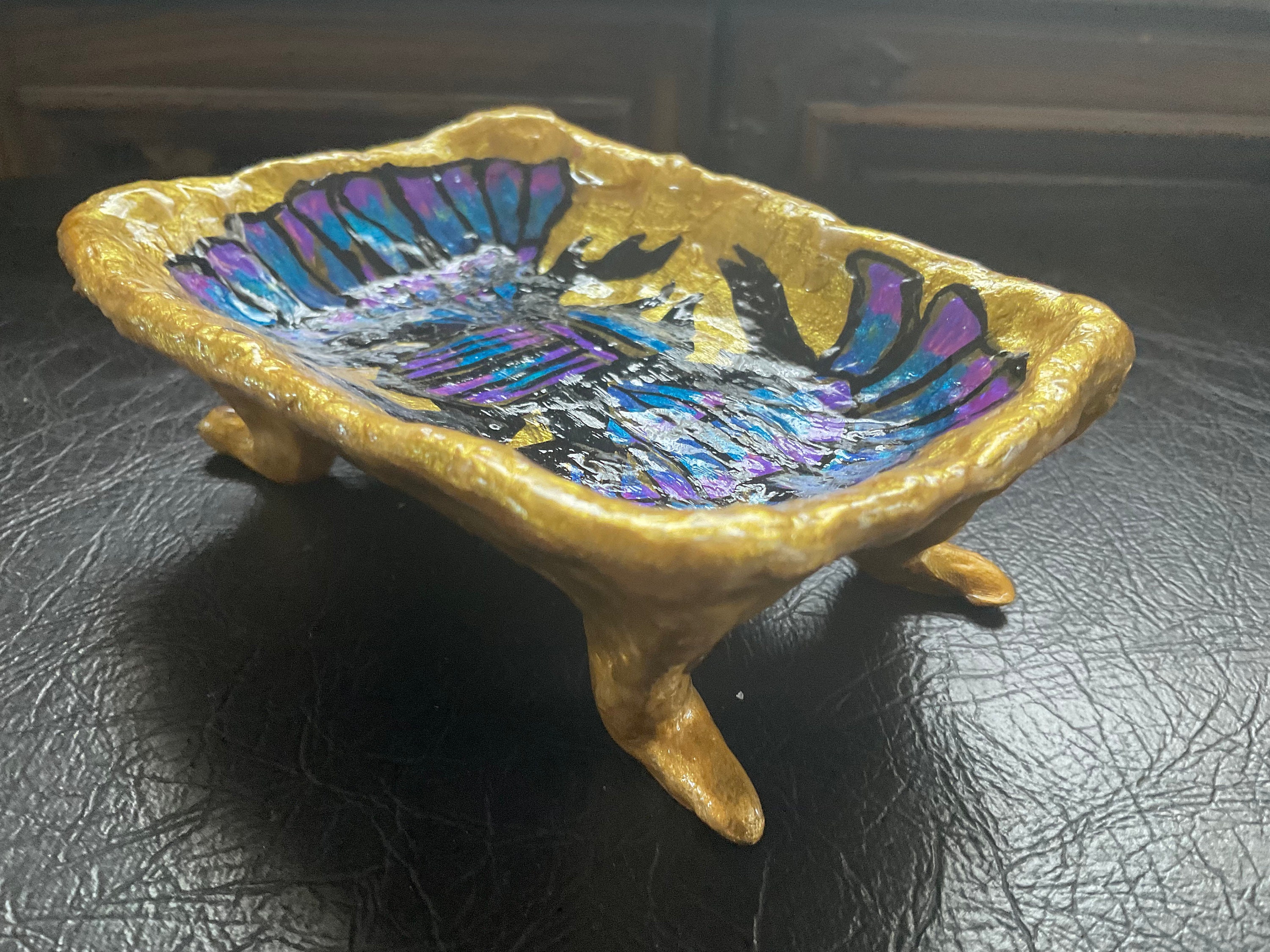 Xemheka Elegant Xepera Footed Tray Dish Handcrafted Kemetic Ashtray ...