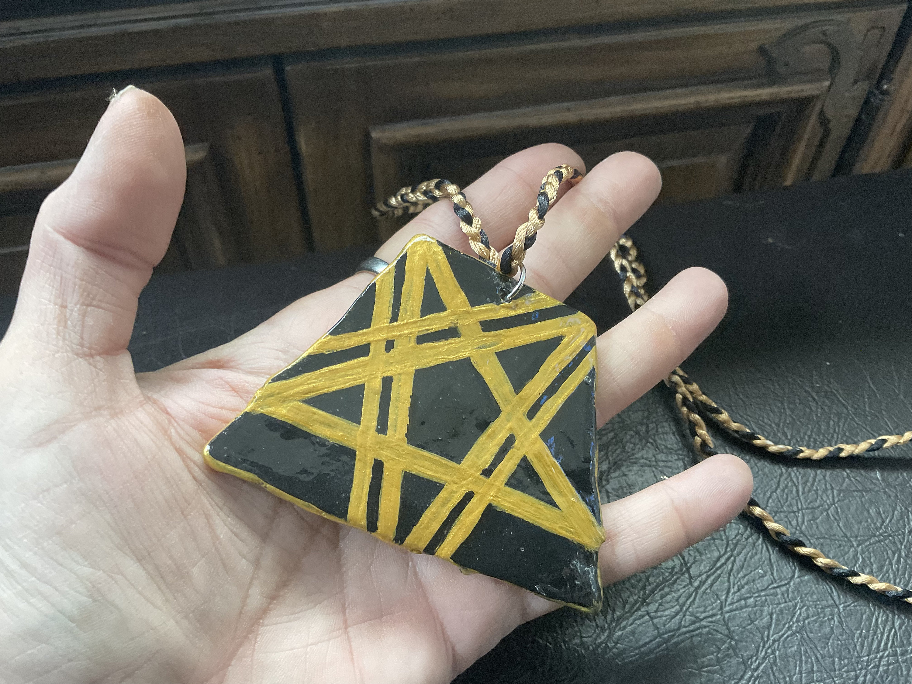 Xemheka Angular Symmetry Trapezoid Pentagram Necklace Handcrafted ...