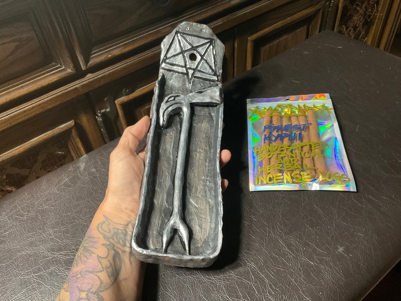 Xemheka Sekhem Heka Sutekh Log Incense Holder/burner Handcrafted Altar ...