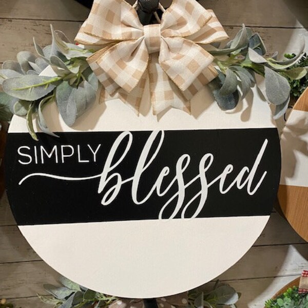 Simply Blessed Wood Sign - Etsy