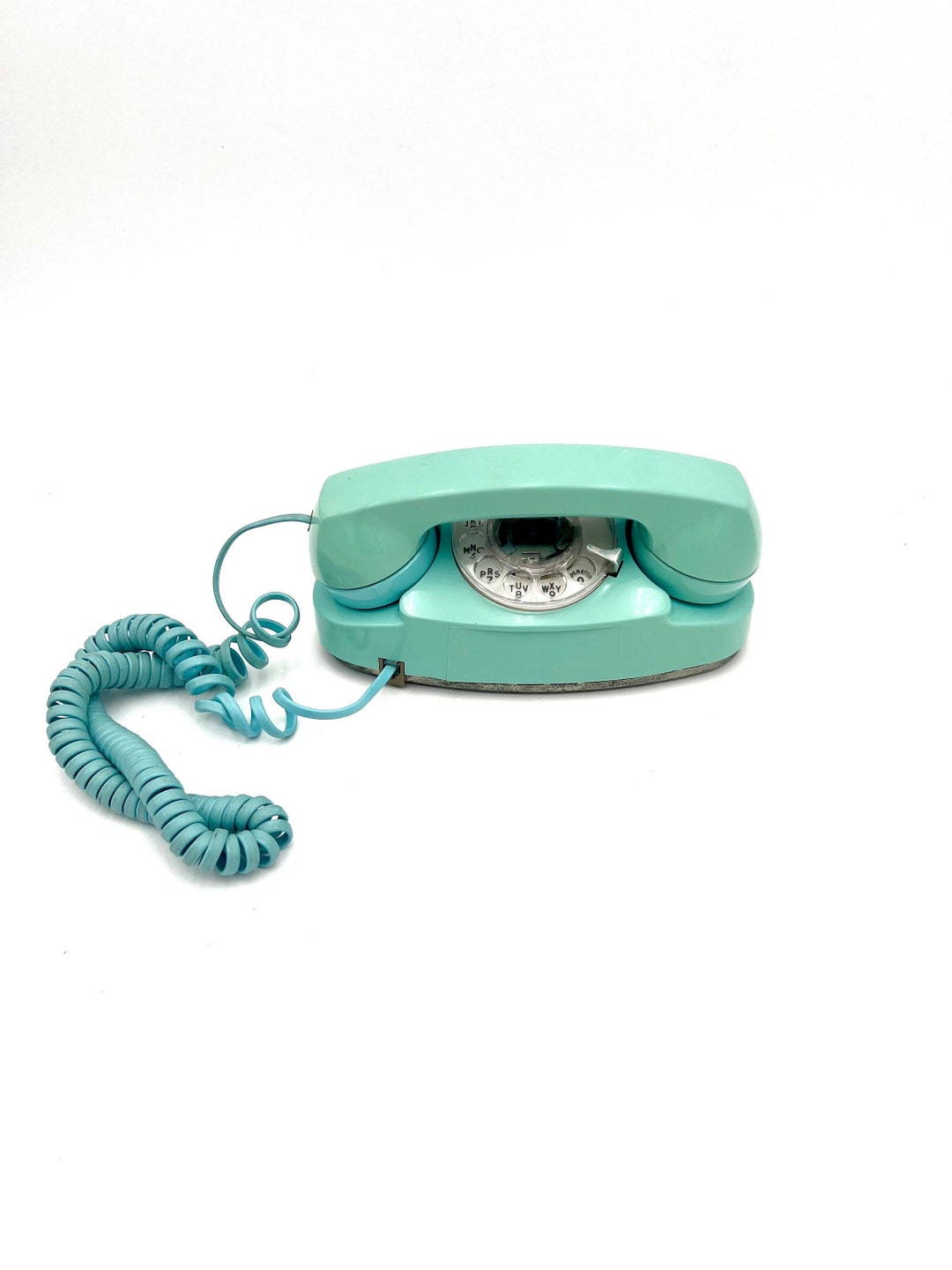 Vintage Mid Century Turquoise Rotary Phone by Western Electric - Etsy