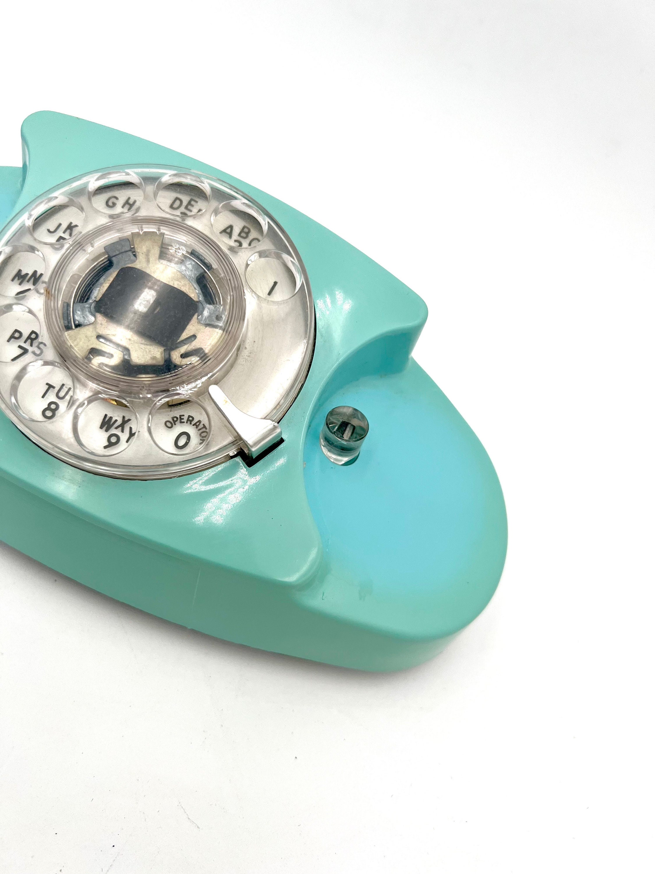 Vintage Mid Century Turquoise Rotary Phone by Western Electric - Etsy
