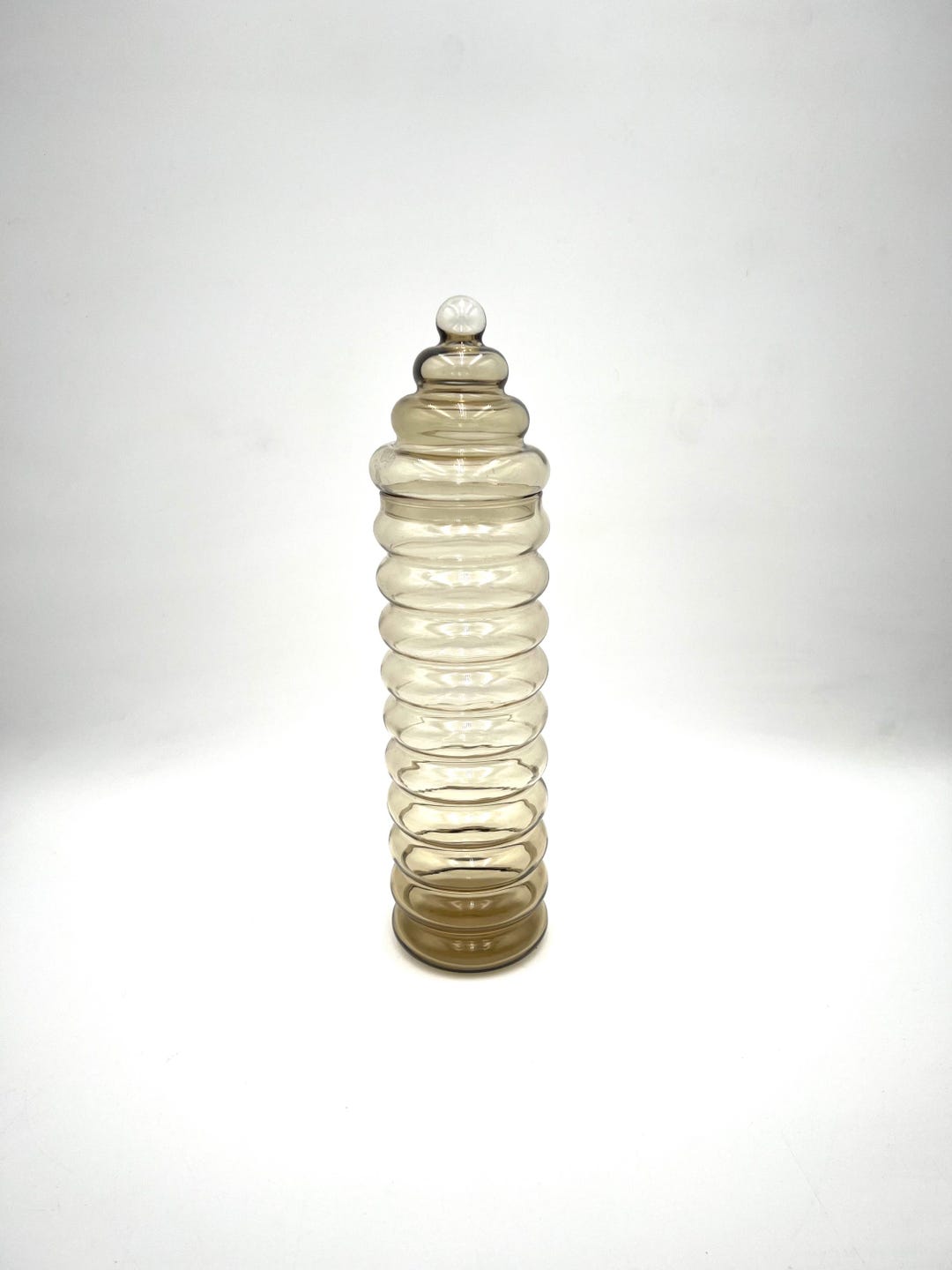 Vintage Holmegaard Primula Glass Apothecary Jar by Jacob Bang, Smoke ...