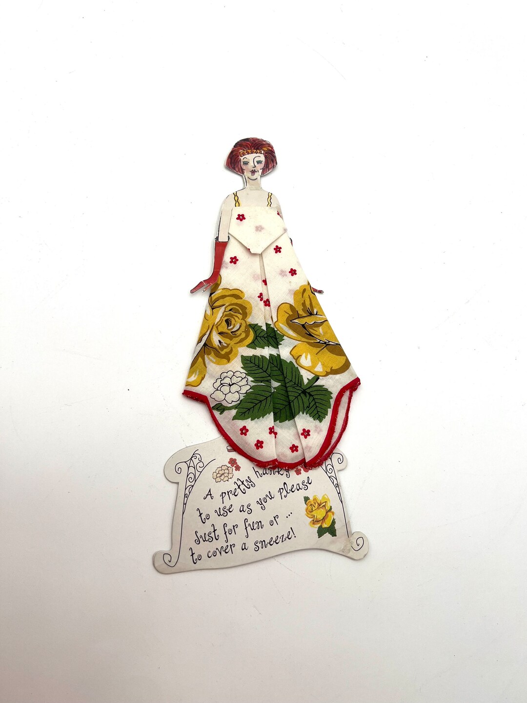 Vintage Novelty Paper Doll Handkerchief Hankie - Etsy