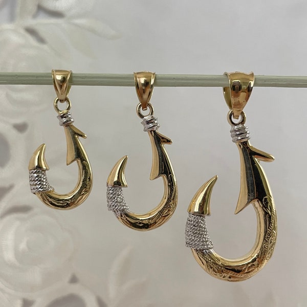 Fish Hook Pendant - Etsy