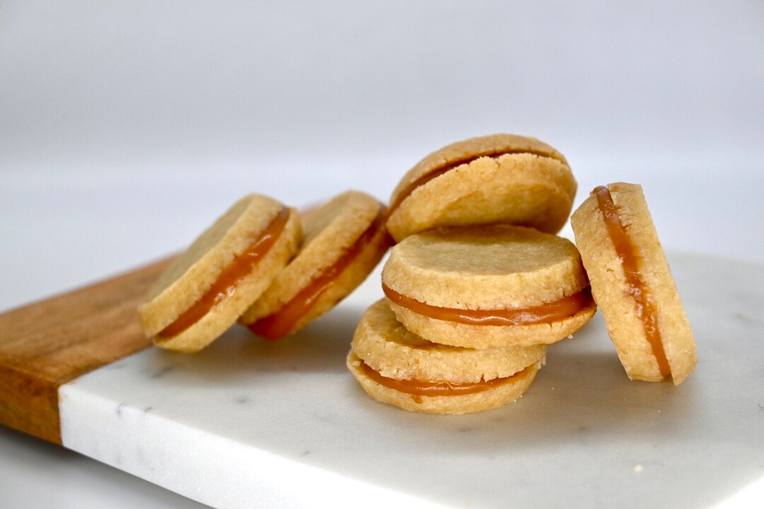 Bite-sized Salted Caramel Shortbread Sandwich Cookies - Etsy