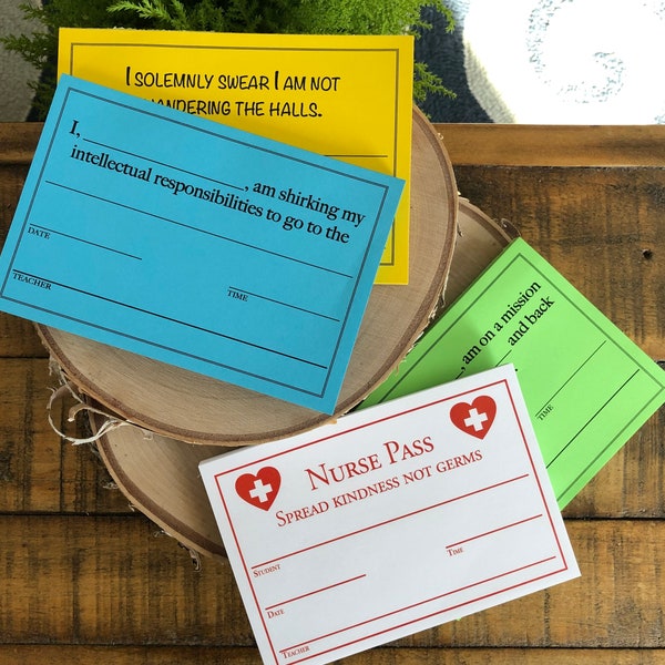 Nurse Office Pass - Etsy