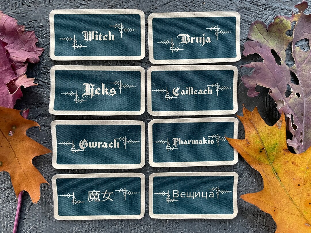 MINIS! Witch Canvas Iron-on Patch; Witch Patch; Bruja Iron-on Patch ...