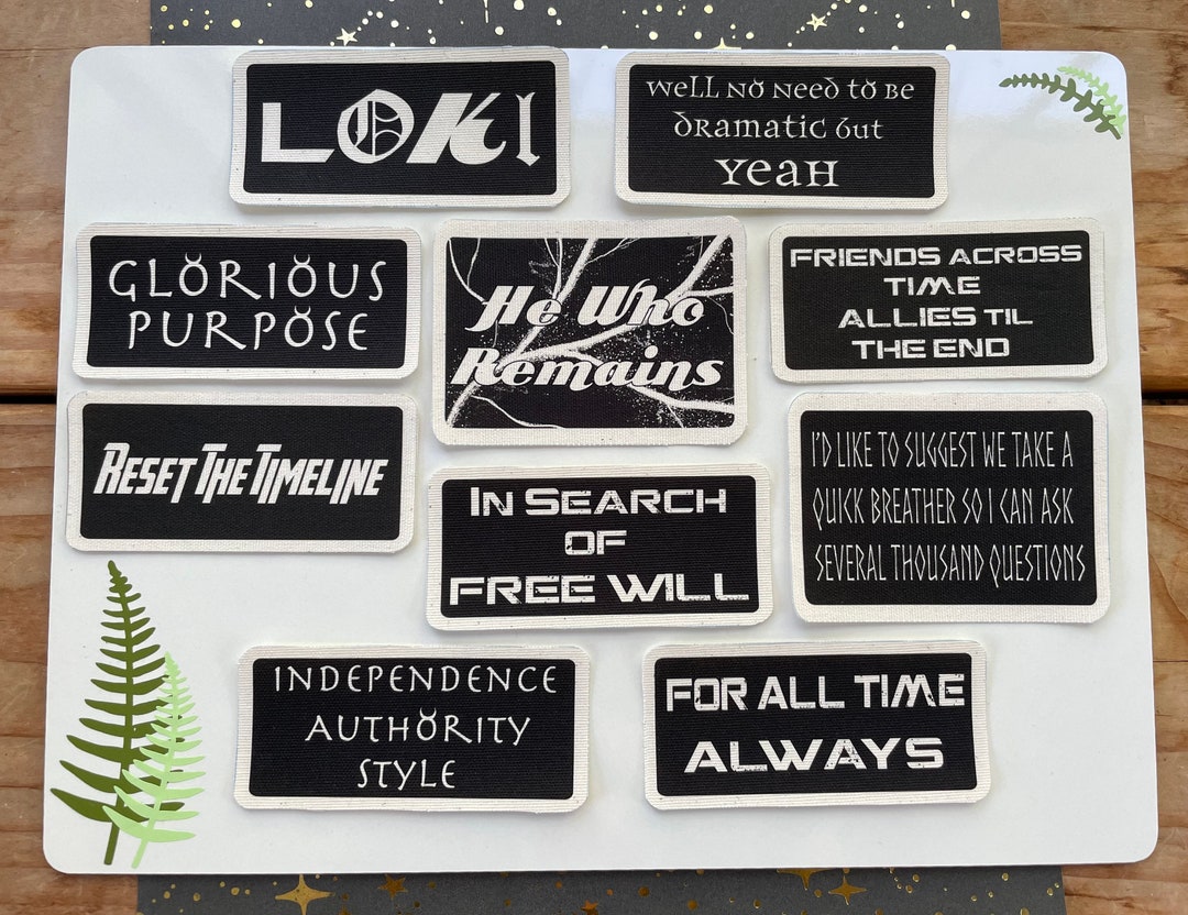 Loki-inspired Iron-on Canvas Patches Set 1; Loki-inspired Canvas Iron ...