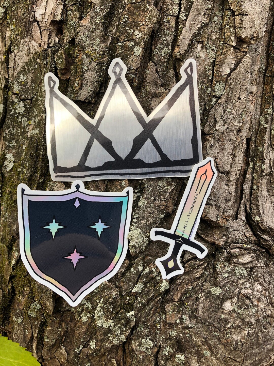 Metallic Crown Sticker Holographic Sword Sticker Kingdom Sticker Set ...