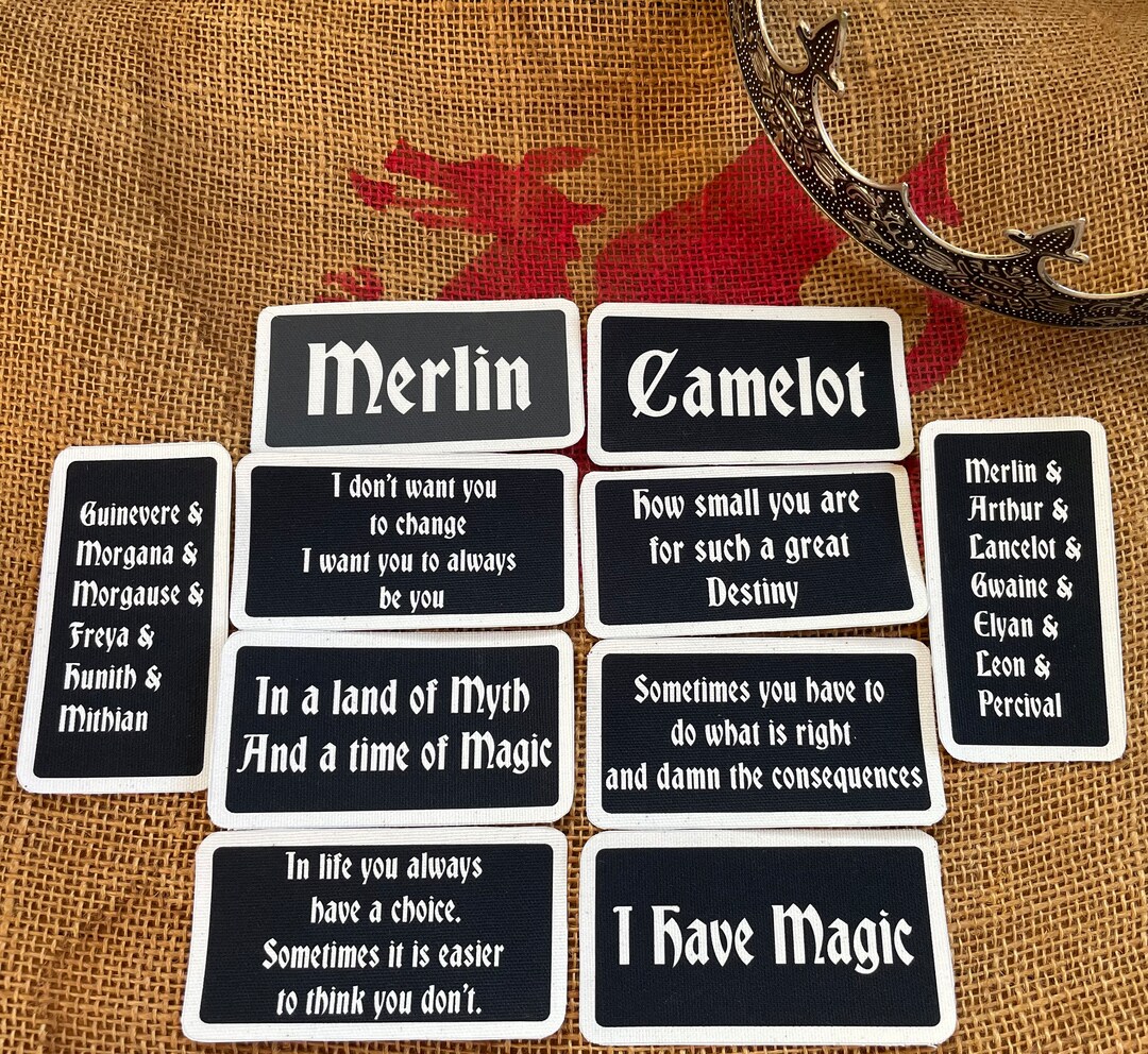 Merlin-inspired Iron-on Patches; Camelot Patches; Canvas Merlin Iron-on ...