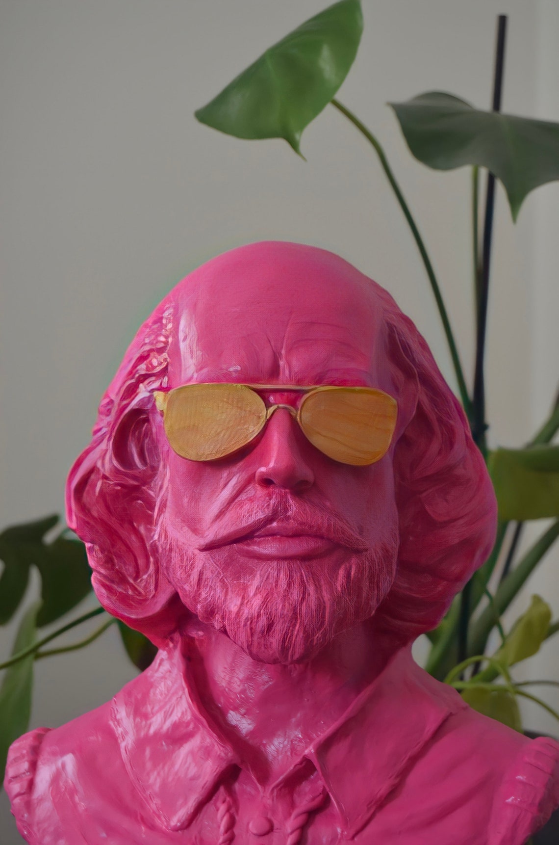 Pink Shakespeare Statue Pop Art Sculpture Unique Home - Etsy