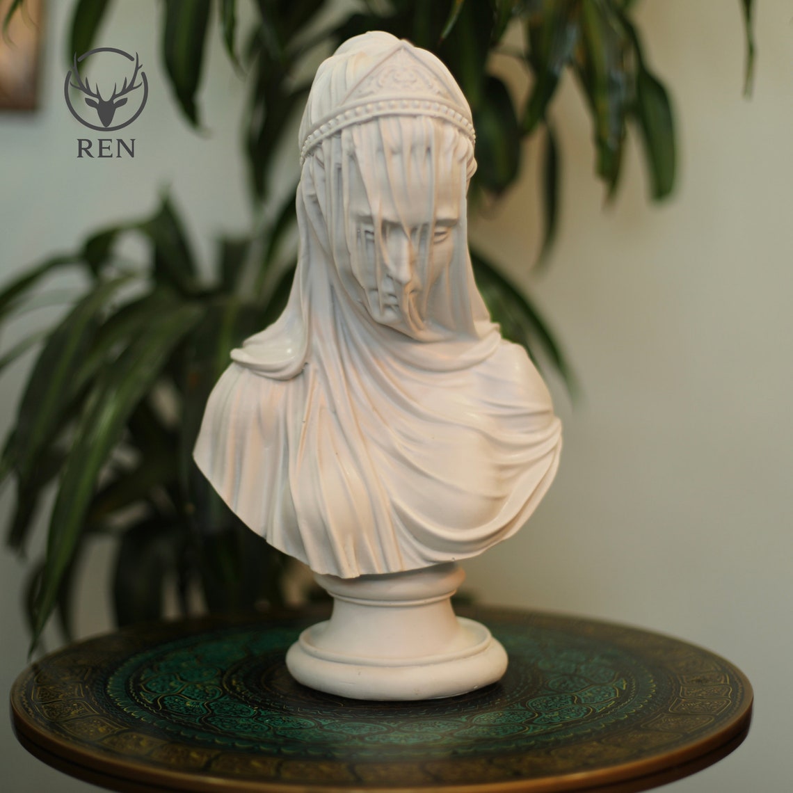 Large Veiled Lady Statue Veiled Virgin Sculpture White - Etsy Singapore