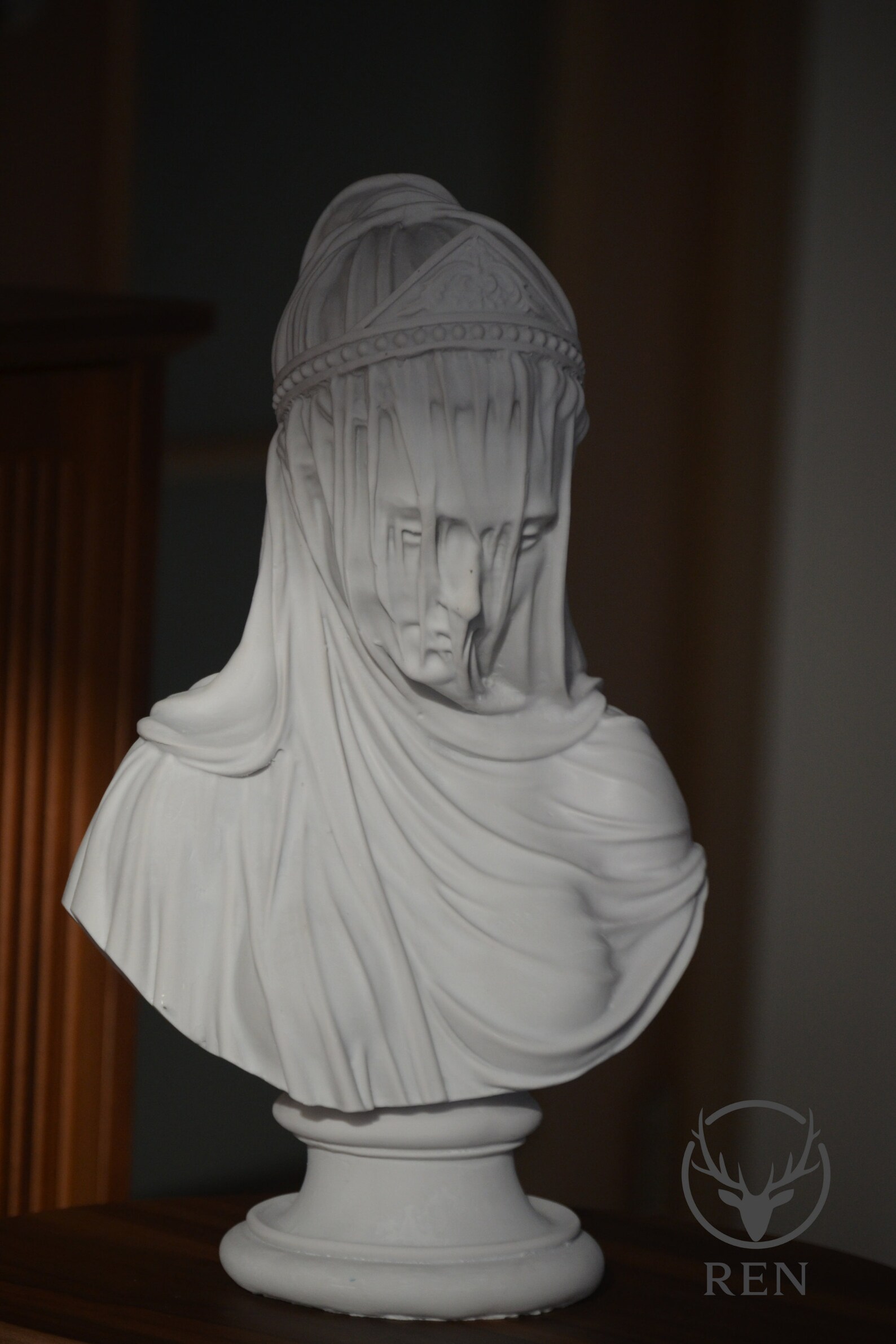 Large Veiled Lady Statue Veiled Virgin Sculpture White - Etsy Singapore