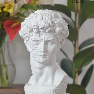 David Statue Greek Mythology Sculpture Modern David Bust - Etsy