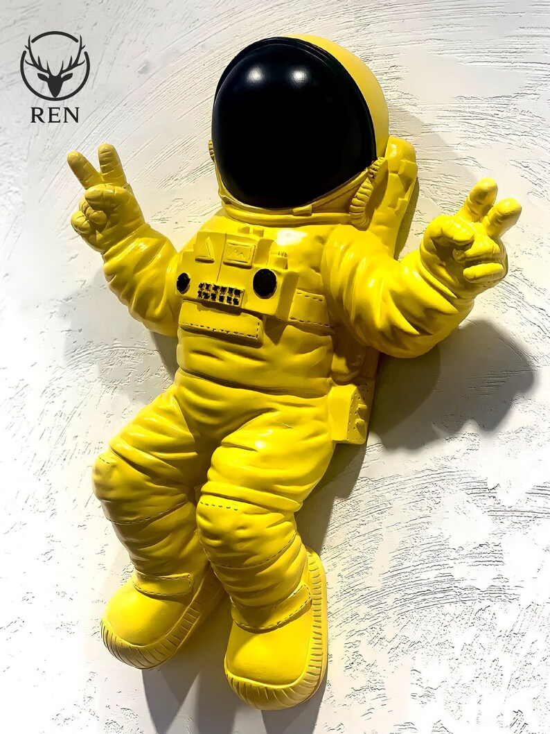 Astronaut Wall Decor 6 Color Variations Cosmonaut Figurine - Etsy