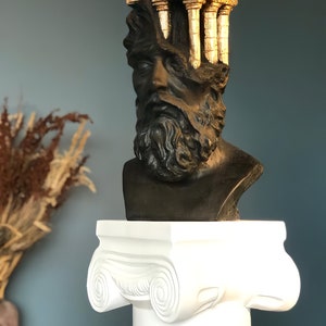 Large Zeus Bust Greek God Zeus Statue King of Gods Sculpture 15.7 ...