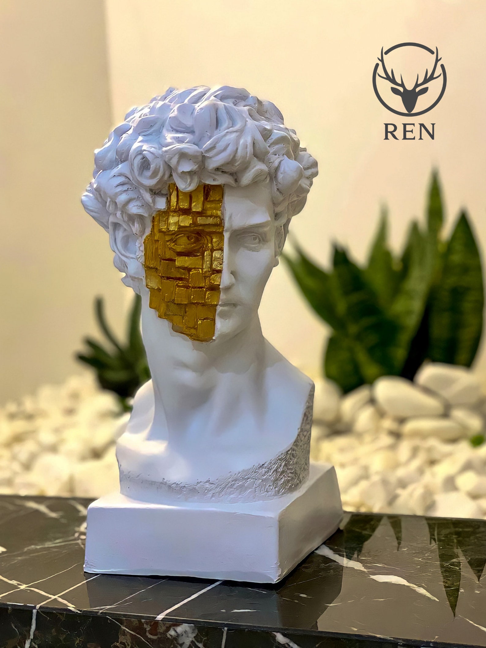 David Statue Greek Mythology Sculpture Modern David Bust - Etsy